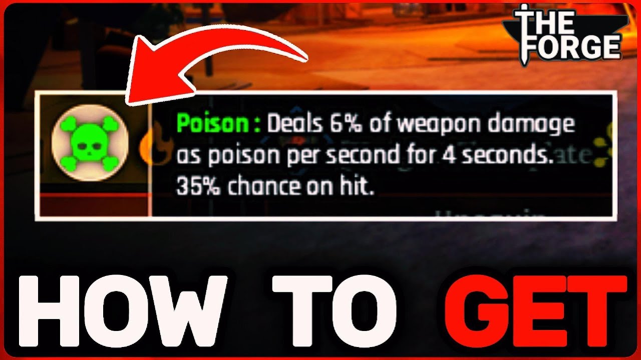 How To Get WEAPON WITH POISON EFFECT in The Forge | Roblox - YouTube