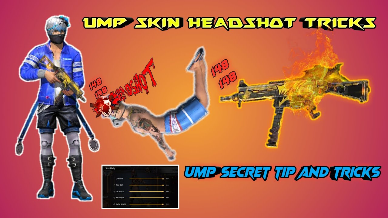 Free Fire Ump Gun Skin Headshot Secret Tricks | Only Headshot Ump Skin ...