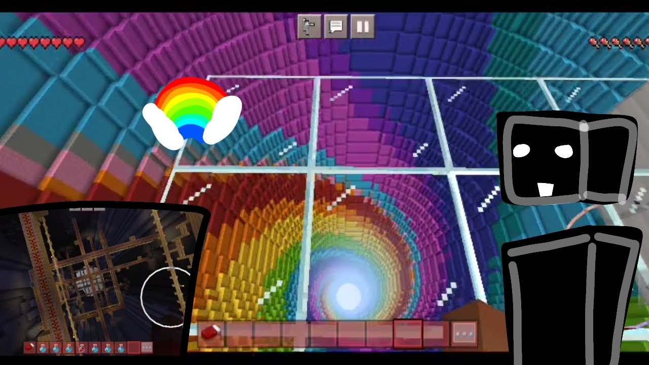 RAINBOW FALL DROP MINECRAFT OBBY! (Entertainment) - YouTube