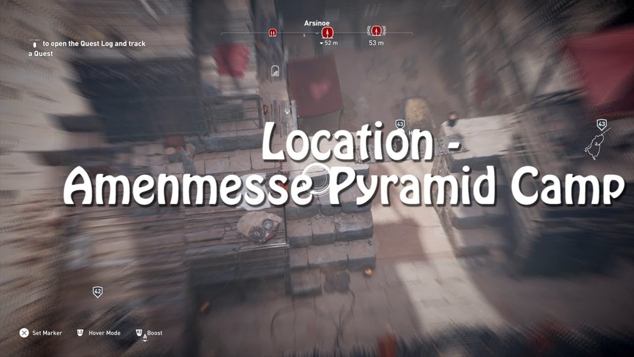 Assassin's Creed Origins: Location - Amenmesse Pyramid Camp - PS4 - YouTube