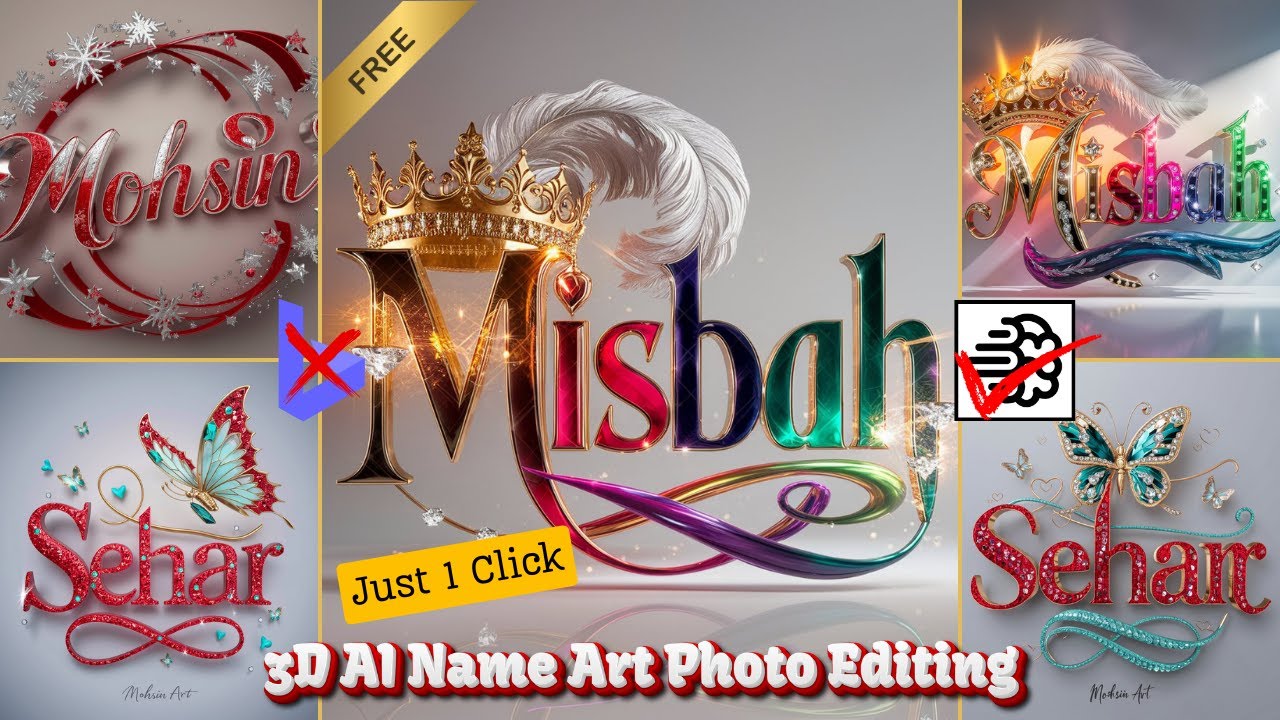 Instagram Viral Trending 3D name Arts AI Image Editing II Ideogram AI ...