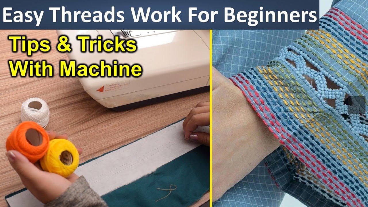 Easy Thread Work Stitching Tips And Trick with sewing machine ...