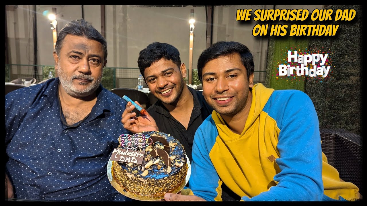 We arranged a surprise celebration for our father's birthday - YouTube