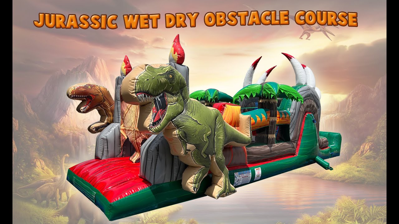 Jurassic Wet/Dry Obstacle Course - YouTube