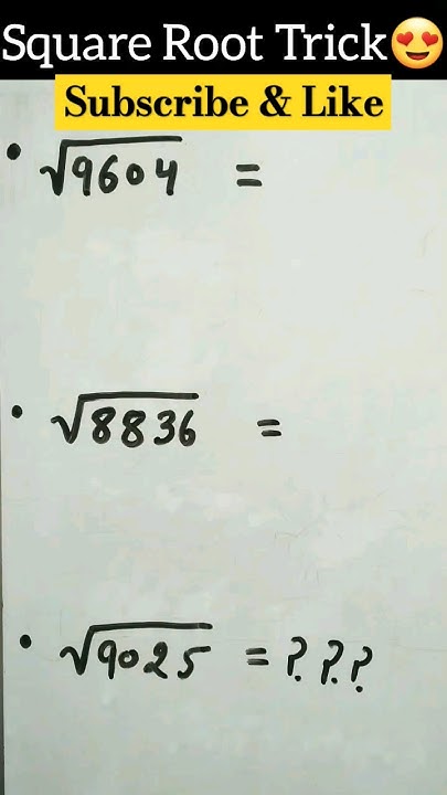 Square root tricks | ssc square root tricks | khan sir motivation #short #squareroot #square ...