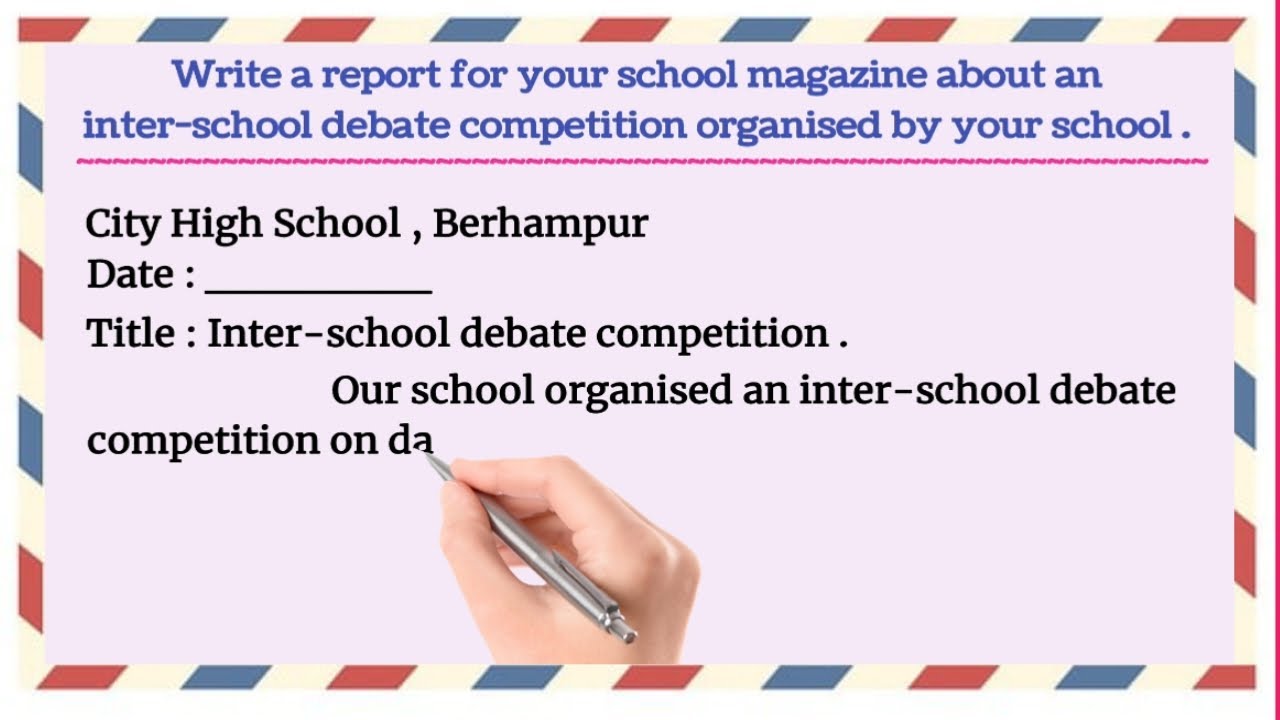 Report writing on Inter-school debate competition # Odia Sahayata ...