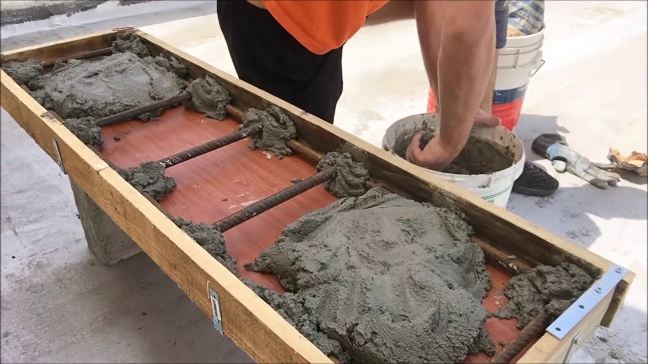 Making a concrete bench - YouTube