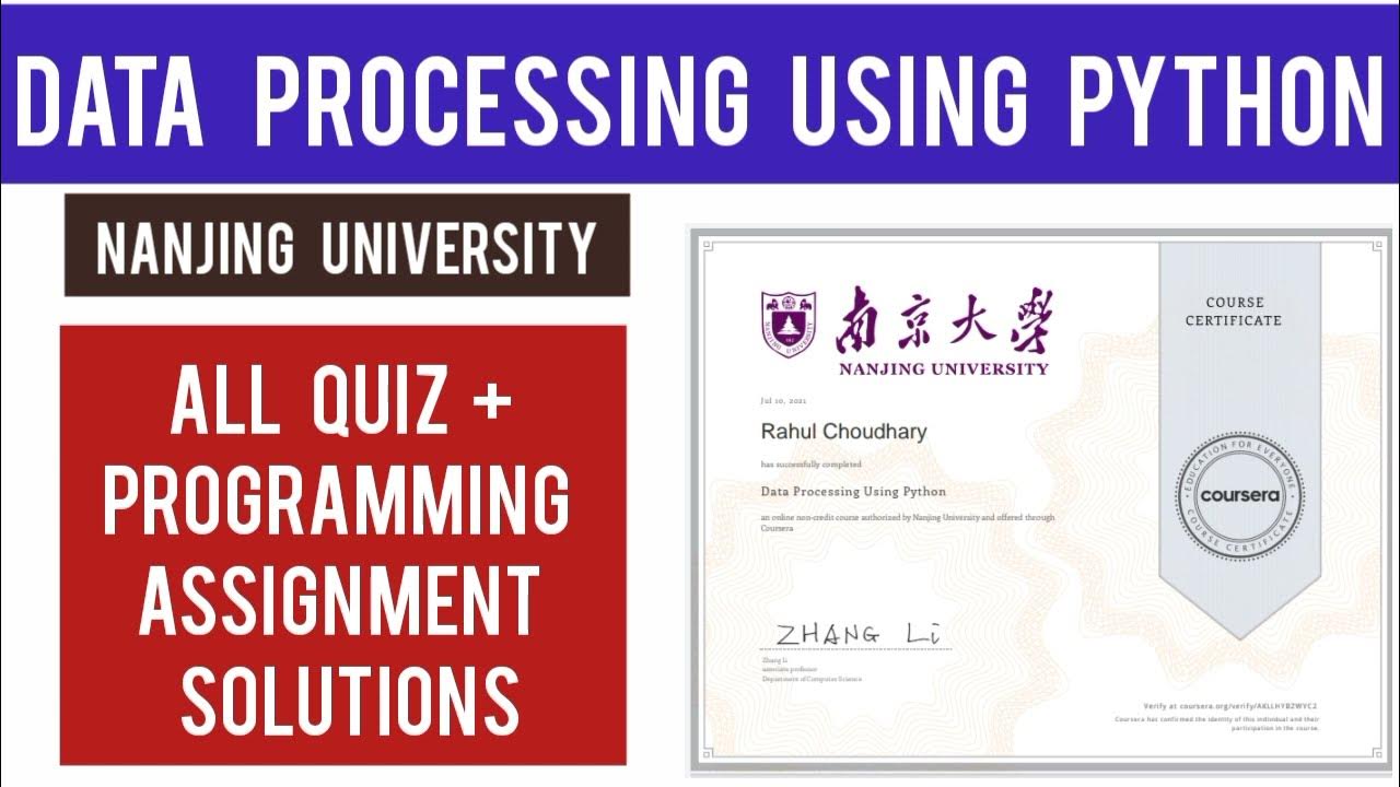 Coursera Data Processing Using Python Answers Nanjing University ,6-th ...