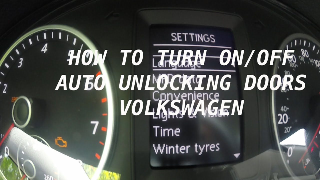 VOLKSWAGEN CONVENIENCE FEATURES AUTO UNLOCKING/LOCKING DOORS - YouTube