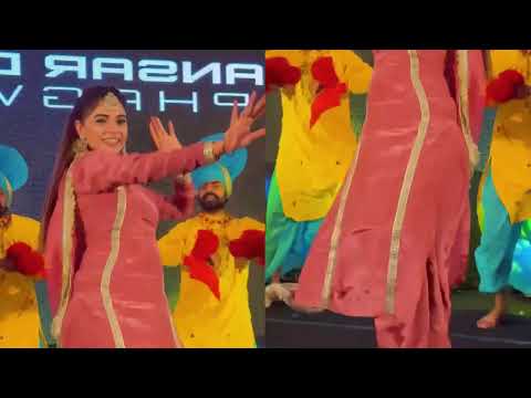 Girl in Purple Satin-Silk Dance with Punjabi Song