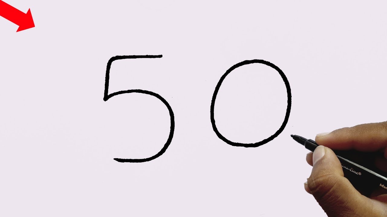 Number Drawing Pictures From 50 l Drawing Animals With Number l Easy ...