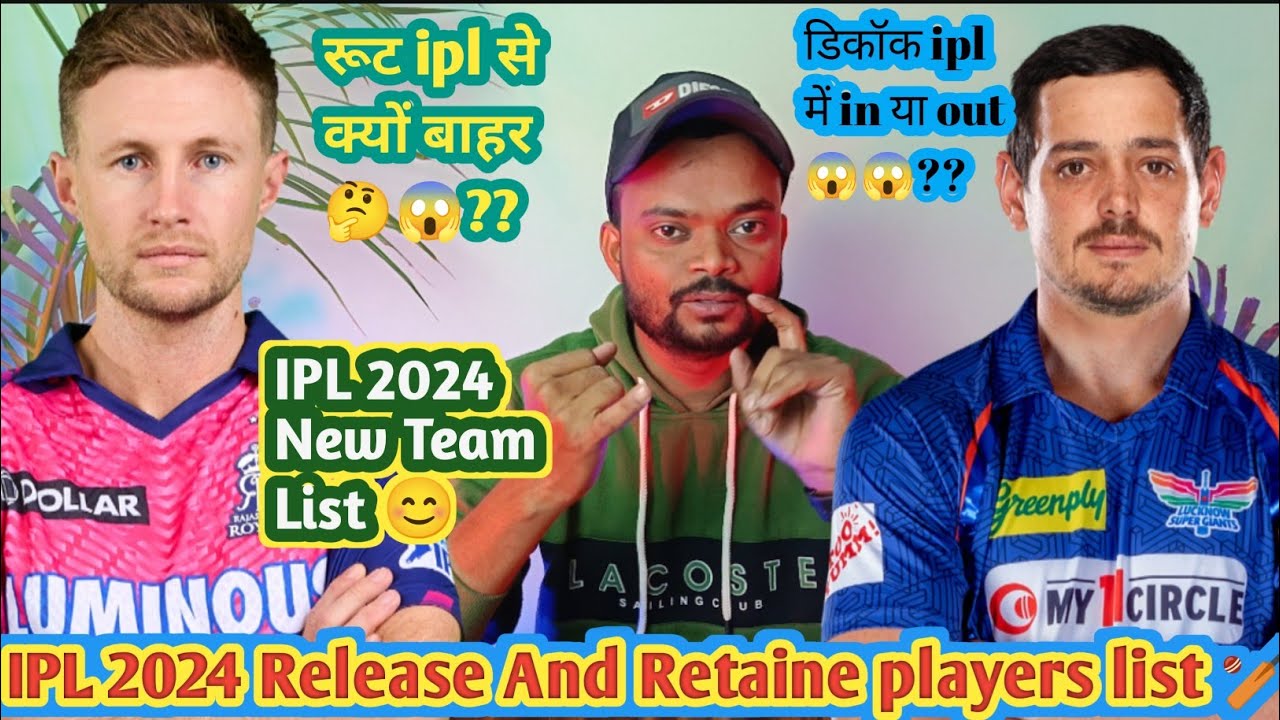 IPL 2024 release and reten players list || #ipl2024 #ipl # ...