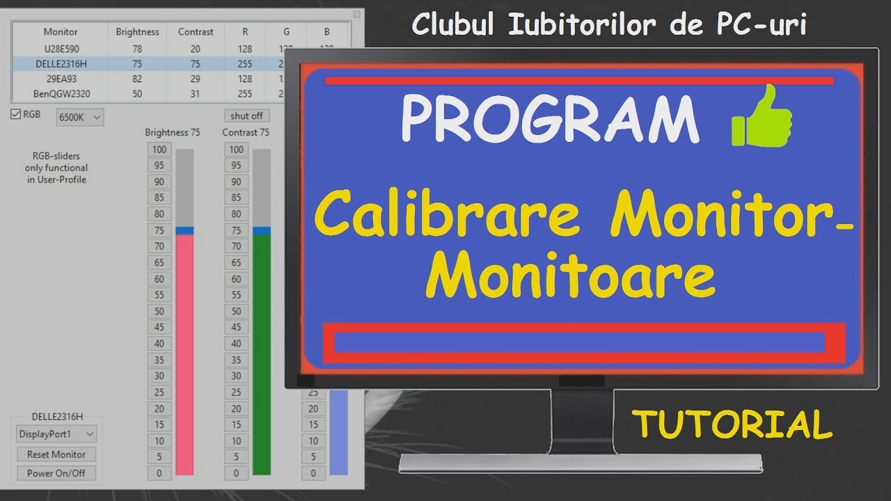 Tutorial / Program Calibrare Monitor - Monitoare/Foarte util ! - YouTube
