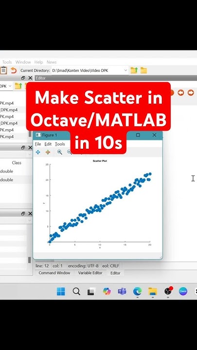 Making Scatter in Octave/MATLAB #octave #tutorial #fyp #coding #howto #data #datascience #matlab ...
