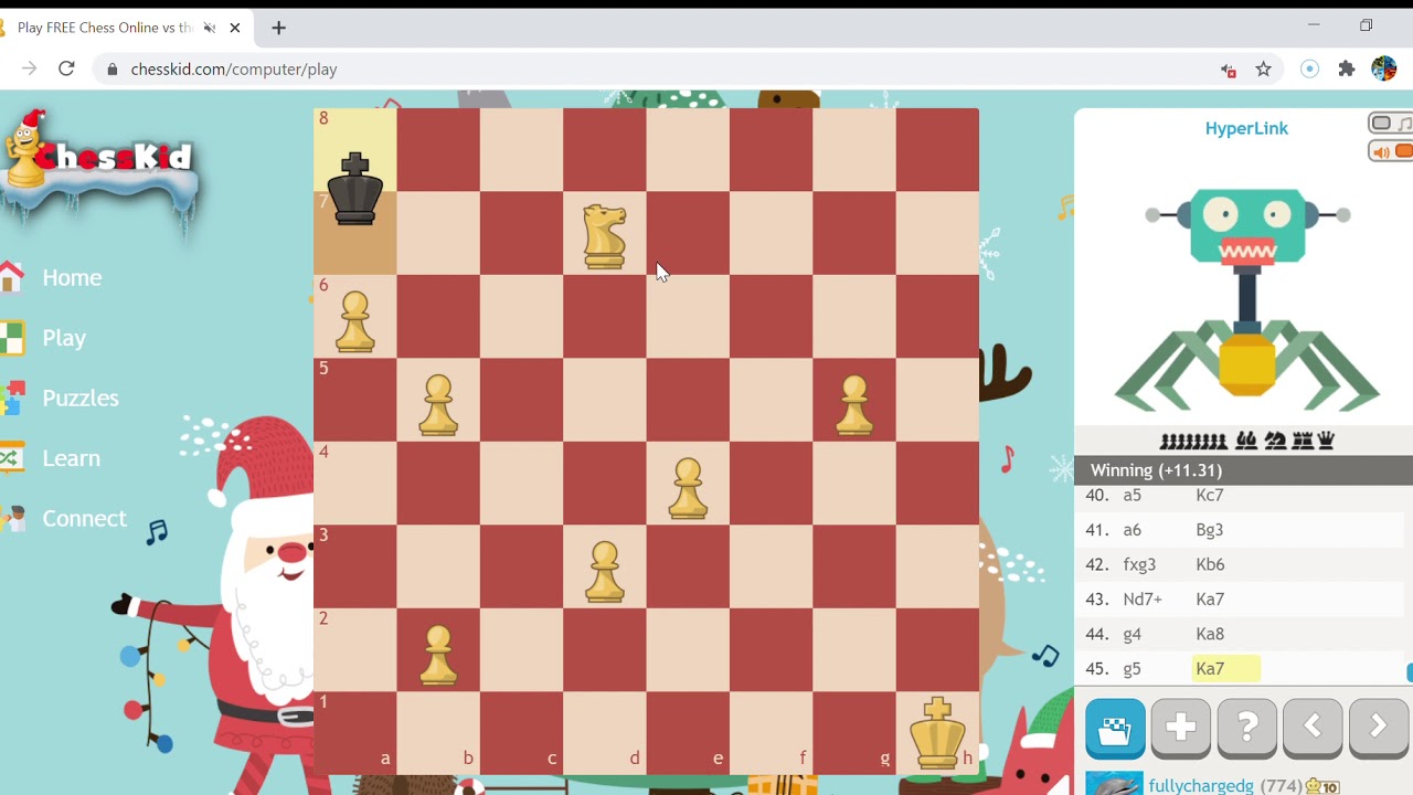Playing against Chesskid.com bot #5 | Hyperlink - YouTube