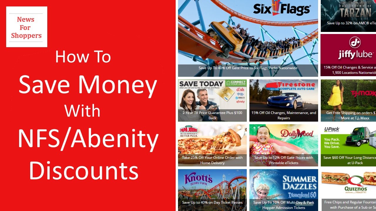 How To Save Money With NFS/Abenity Discounts - YouTube