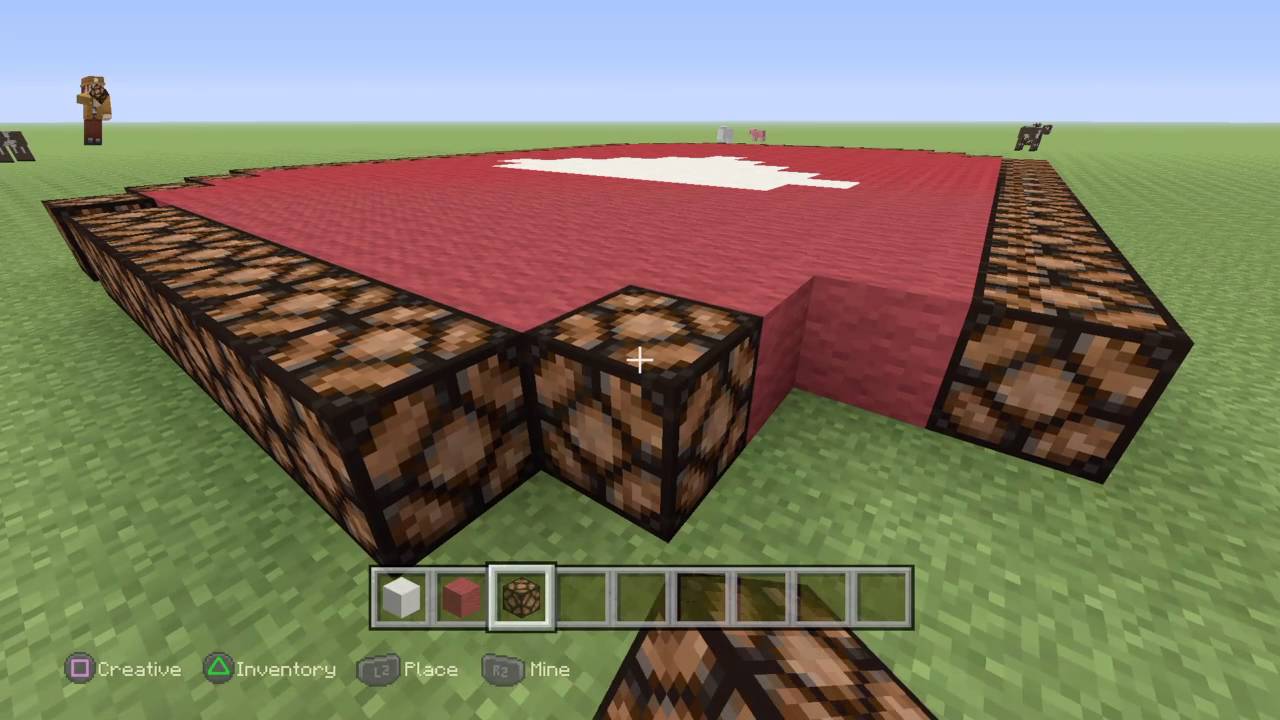 Minecraft: YT play button build - YouTube
