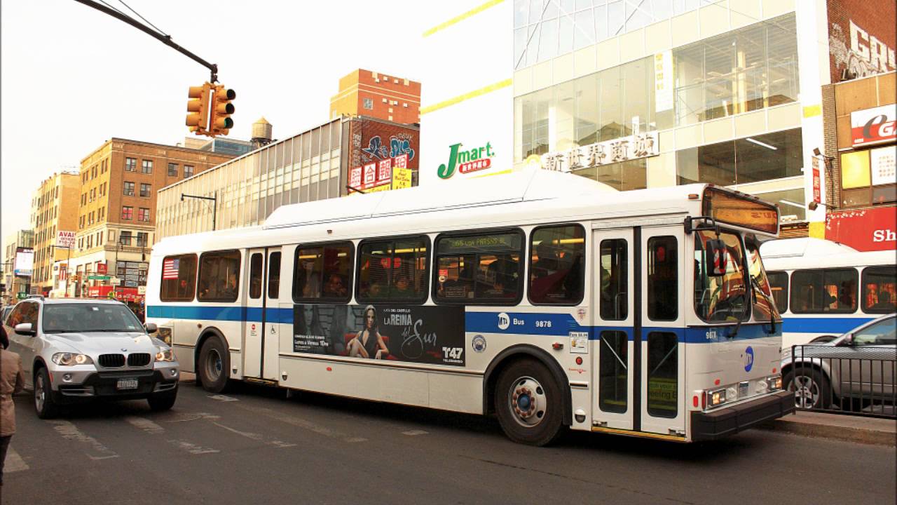MTA Bus Company Orion V CNG #9857 [Exterior Sound Recording] - YouTube