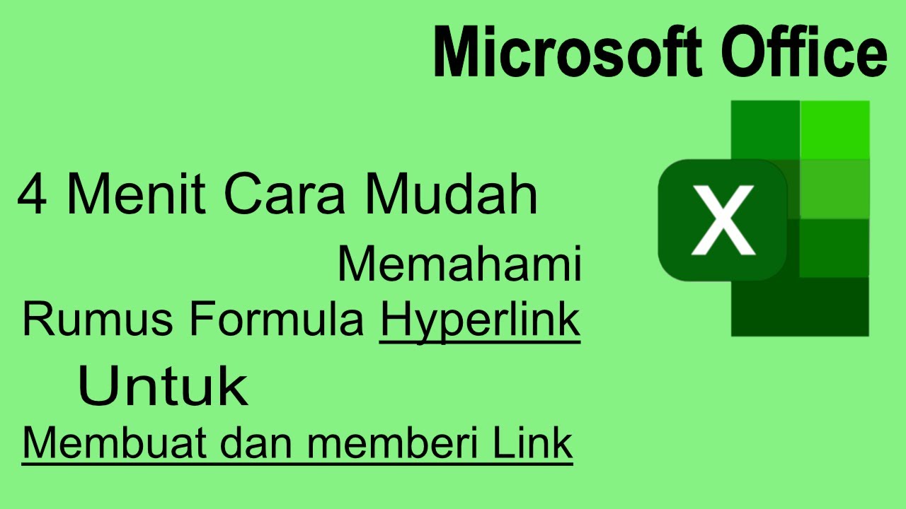 Cara Mudah Memahami Rumus Hyperlink Microsoft Excel - YouTube