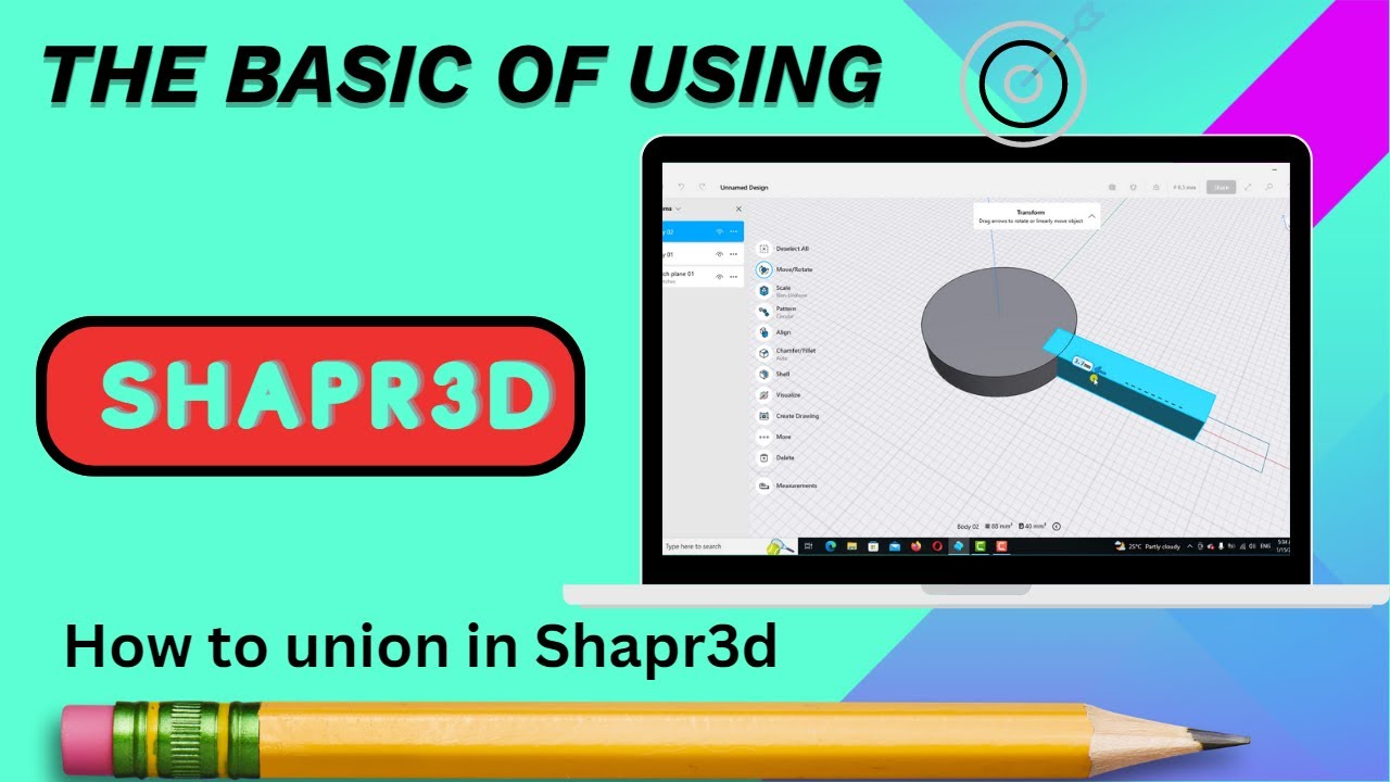 មេរៀនទី៣៦ របៀបប្រើប្រាស់Union in Shapr3d - YouTube