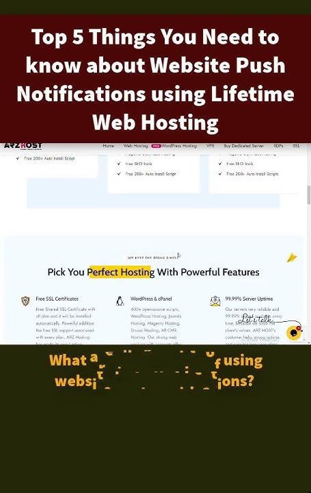 Top 5 Things You Need to know about Website Push Notifications using Lifetime Web Hosting - YouTube