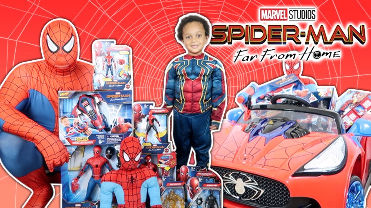 GIANT Spider-Man Far From Home Toys Collection - YouTube