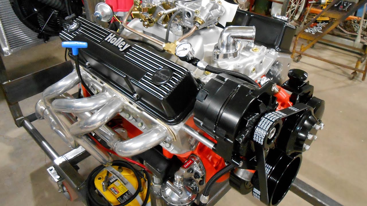 BluePrint 400 Crate Engine Cold Start Open Headers - YouTube