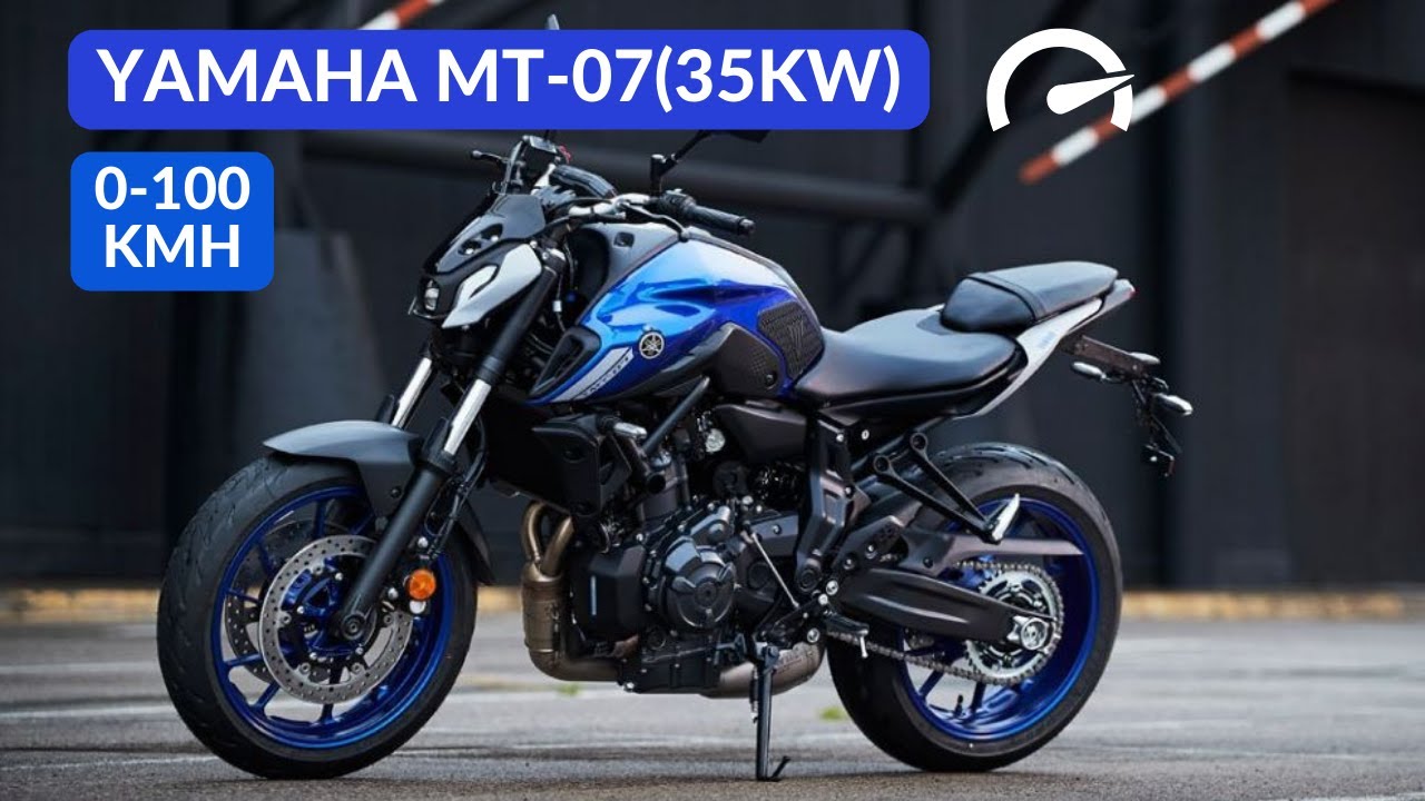 Yamaha MT-07(35KW) 0-100 KM/H Aceleration test - YouTube