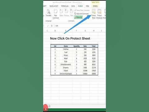 How to set password in excel file | How to Protect Excel Sheet with ...