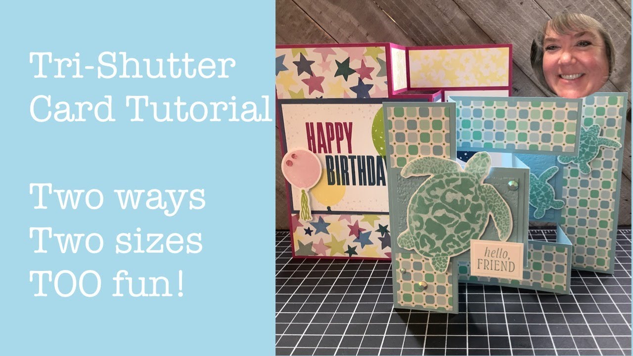 Tri-Shutter Fold Card Tutorials - Two ways! - YouTube