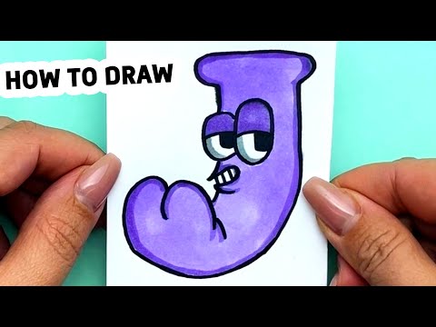 How to draw J - Alphabet Lore