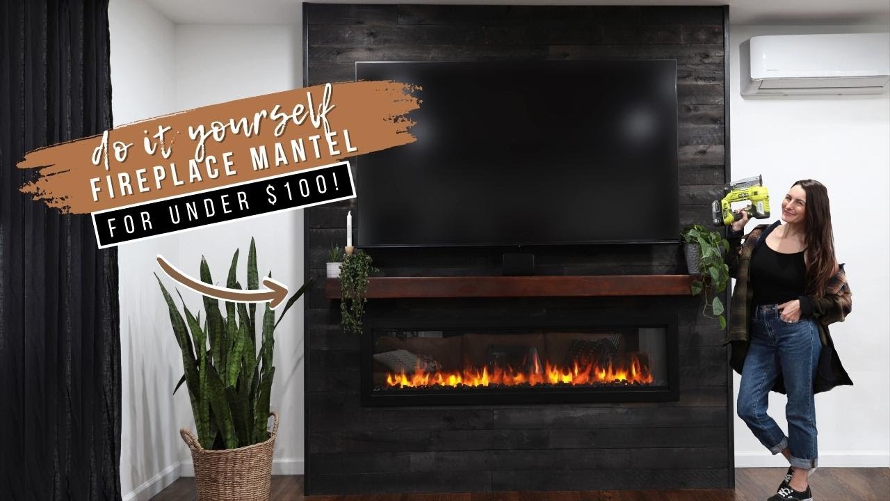 BUILDING A DIY FLOATING SHELF FOR MY FIREPLACE MANTEL! - YouTube