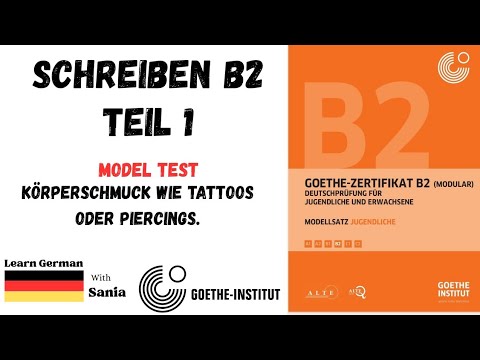 B2 Schreiben | Körperschmuck wie Tattoos oder Piercings | Modellsatz ...