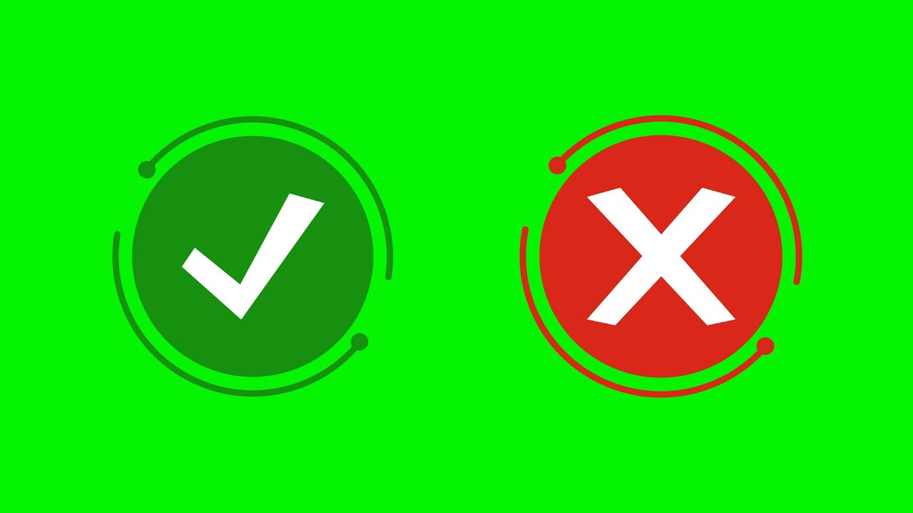 Tick Mark Check Mark Chroma key effect Green screen animation - YouTube
