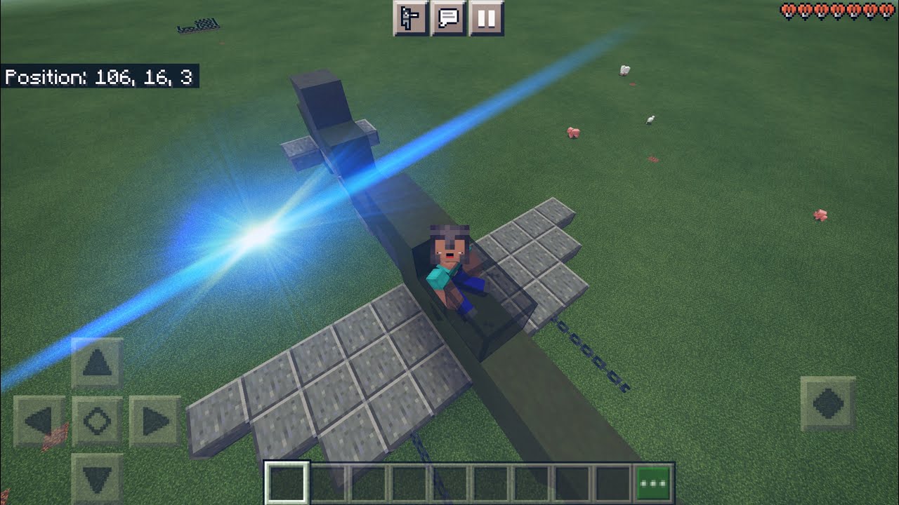 How to build a spitfire plane in minecraft - YouTube