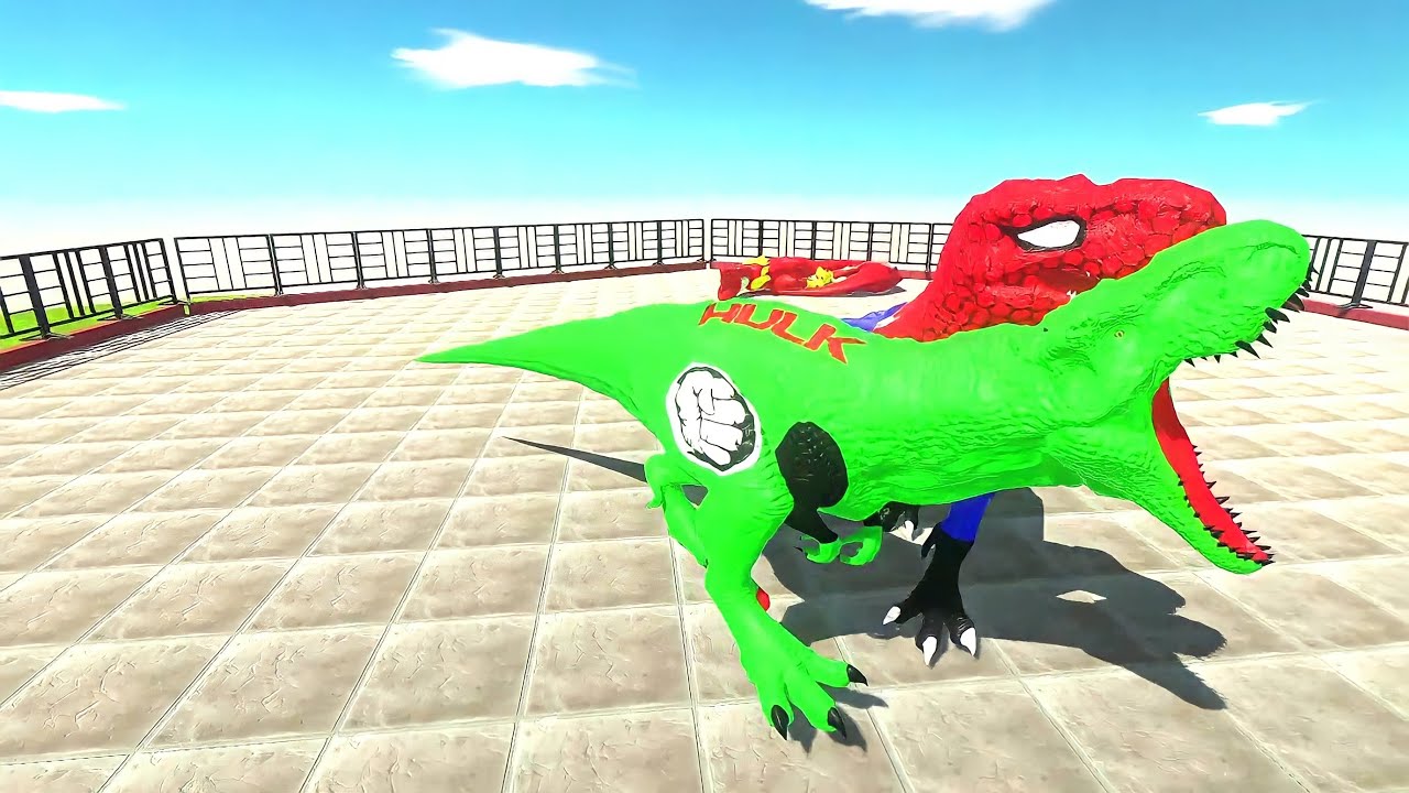 Spider man T-Rex VS Sonic T-Rex VS Hulk T-Rex VS Venom T-Rex- Animal ...