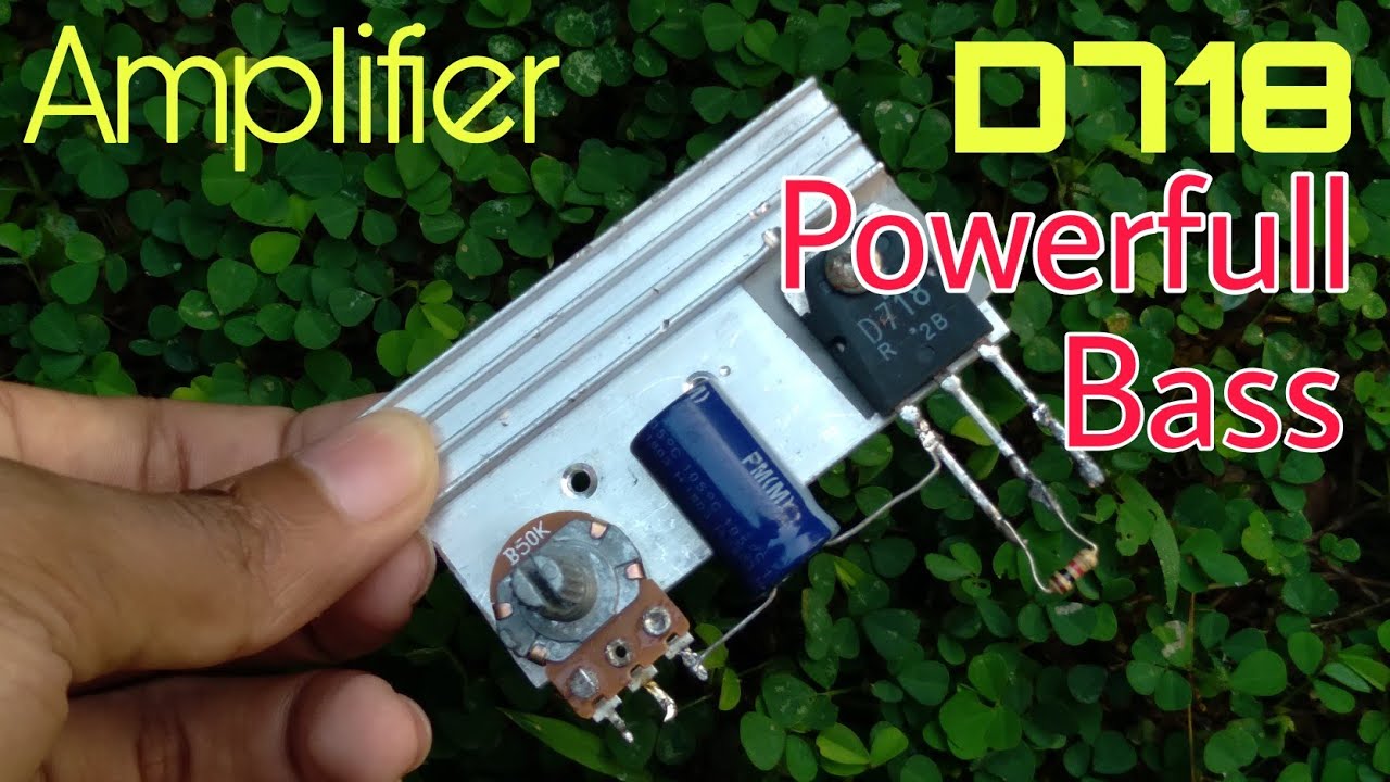 How to make mini amplifier || D718 transistor || powefull bass - YouTube