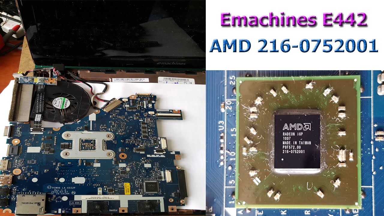 Emachines E442 не включается (нет индикации), диагностика прогревом ...