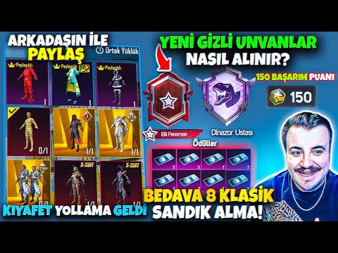 İSTEDİĞİN KİŞİYE KIYAFET YOLLAMA 8 TANE KALSİK SANDIK BEDAVA PUBG Mobile Gizli güncelleme özellikler