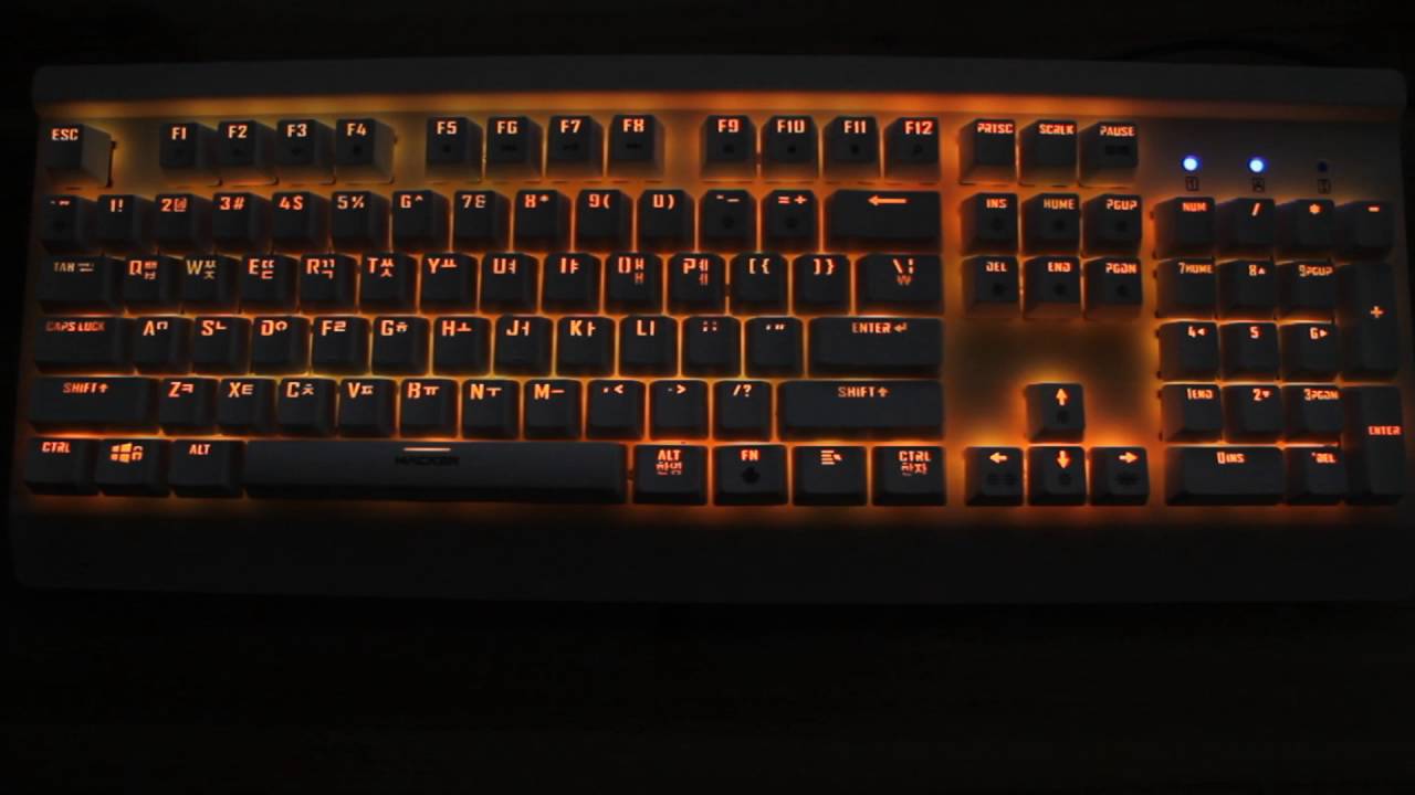 기계식 청축 키보드 앱코 HACKER K600 하데스 리뷰 / Mechanical Keyboard Abko HACKER K600 ...