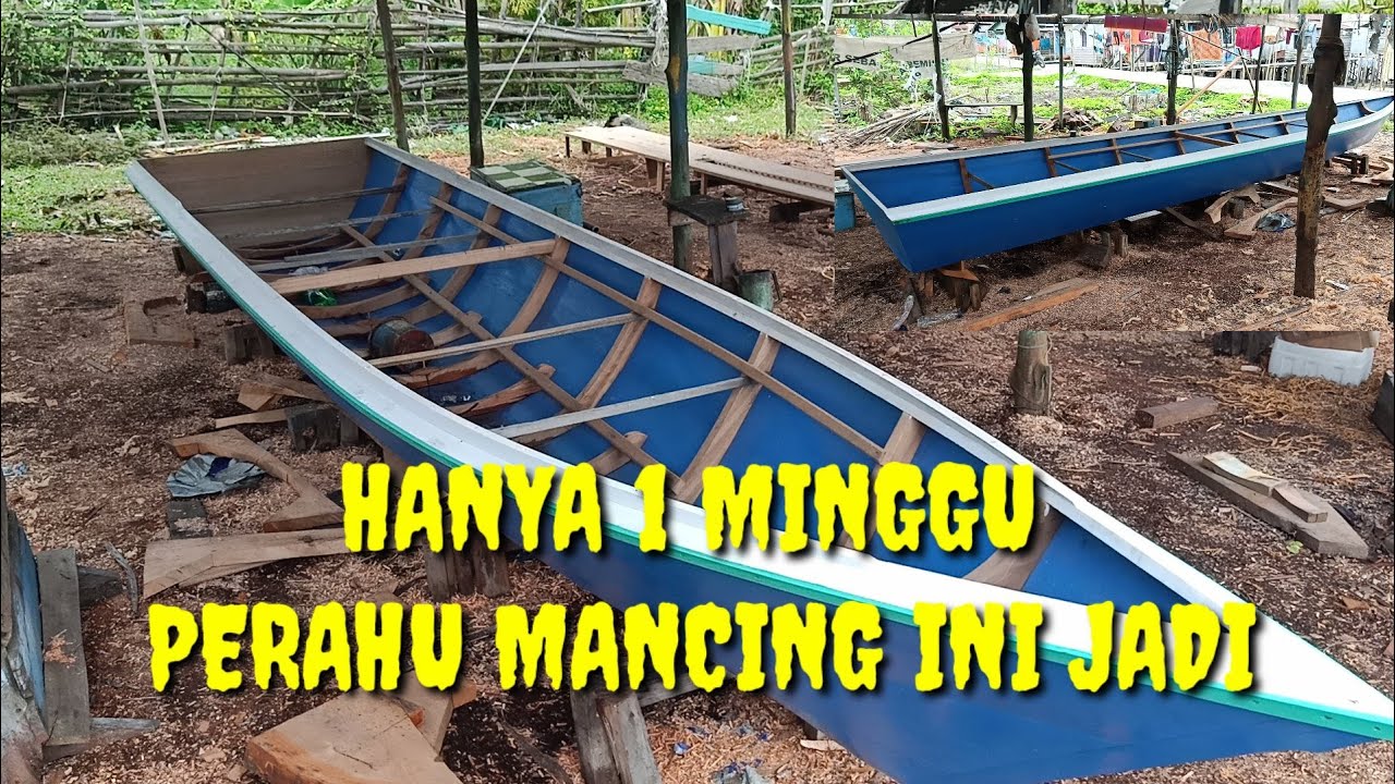 BUAT PERAHU MANCING DARI KAYU MERANTI || MAKE A TASTER BOAT FROM ...