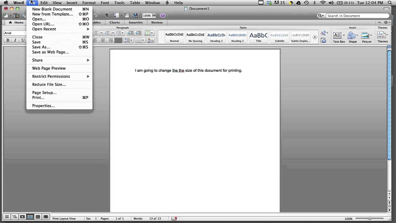 How to Reduce the Size of a Printed Copy : Basic Computer Skills - YouTube