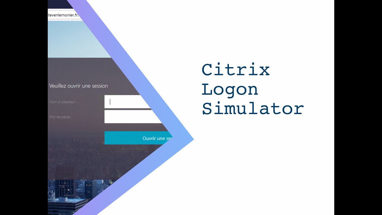 Citrix Logon Simulator v1.0 - YouTube