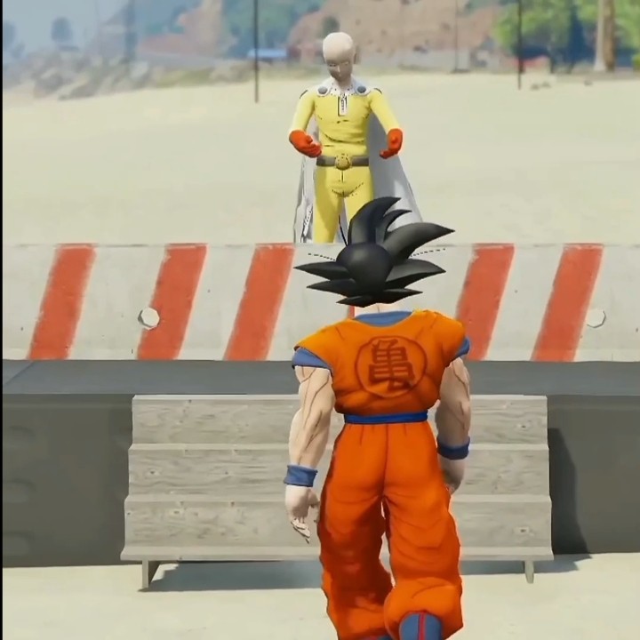 TEAM SAITAMA VS TEAM GOKU SLAP BATTLE ☠️ #anime #viral #gta5 #goku # ...