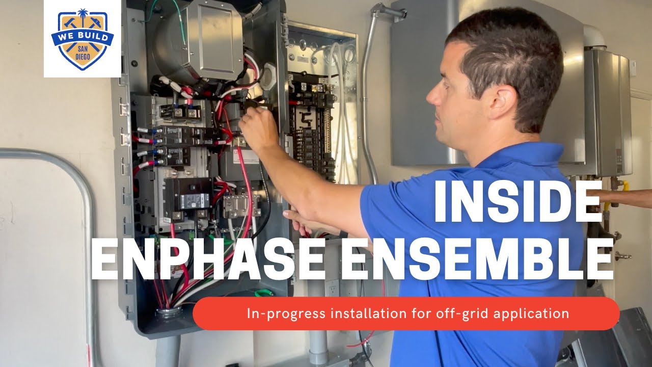Enphase Ensemble install in progress - YouTube