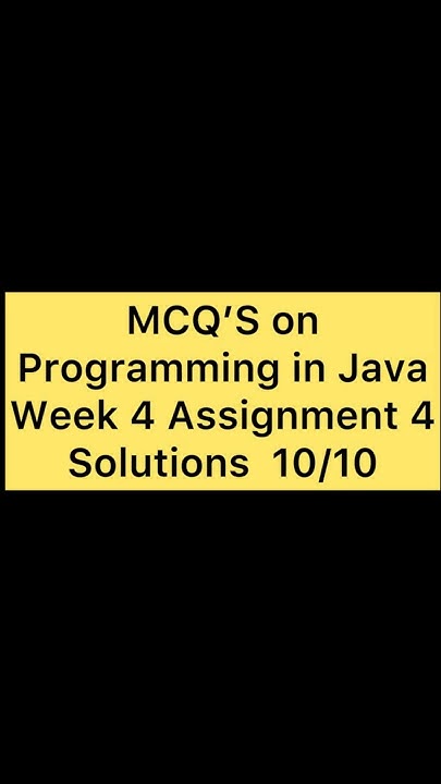 Programming in java week 4 assignment 4 answers 2025 #nptel #programminginjava #javaquestions # ...
