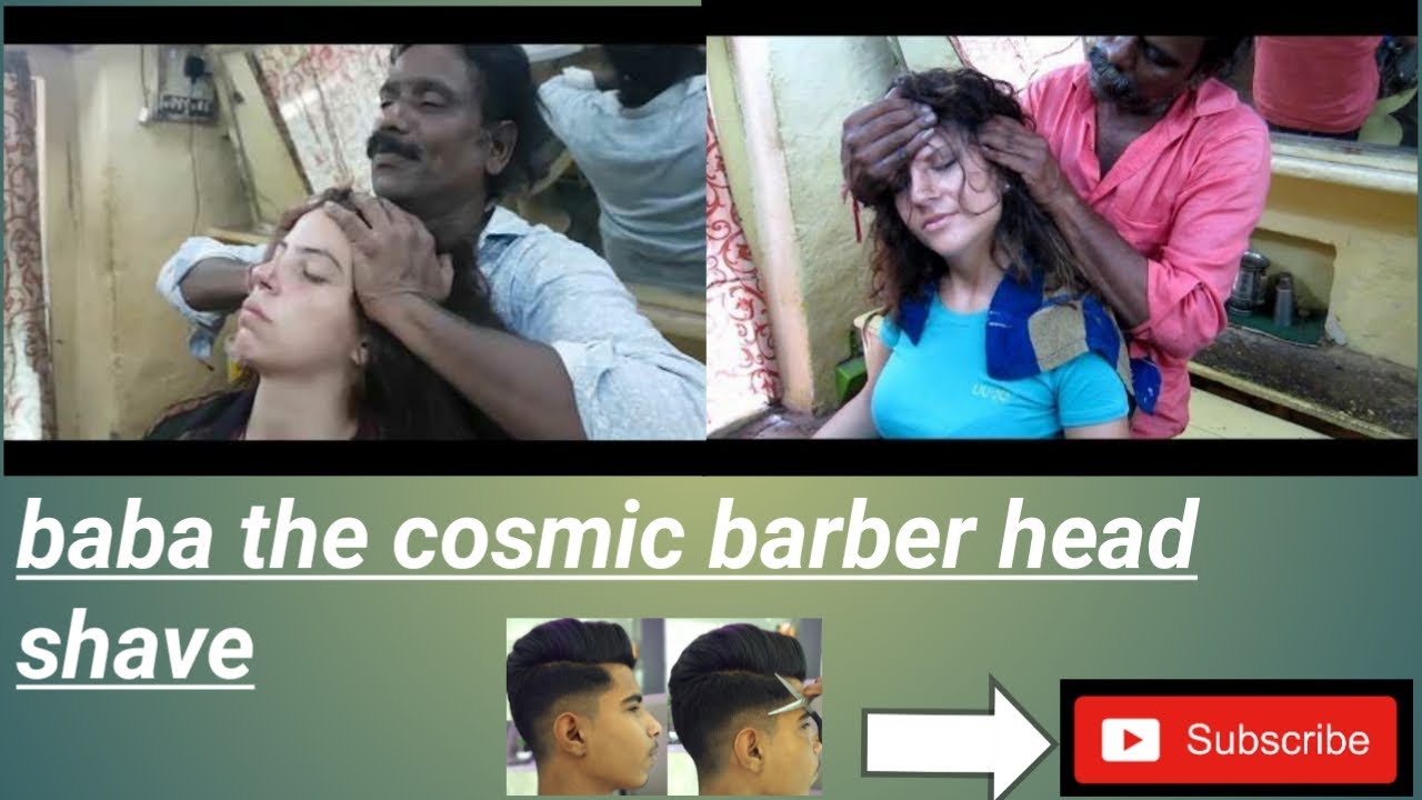 baba the cosmic barber head shave - YouTube