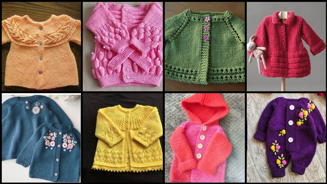 Very Beautiful Knitted Cardigan Design For Kids/Baby Sweater Design ...