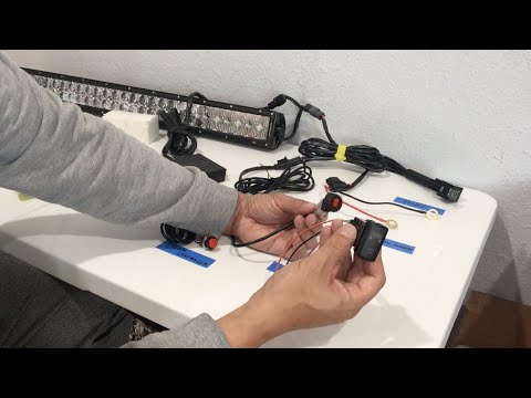 Auxbeam 32" V-Series RGB LED Light Bar - Wiring and Push Button Setup ...