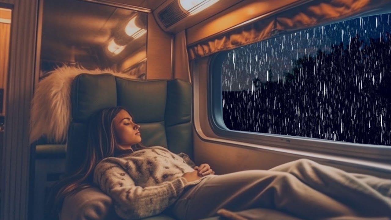 Stormy Night Train - ️Rain Sound By Train Window For Sleep, Relax - YouTube